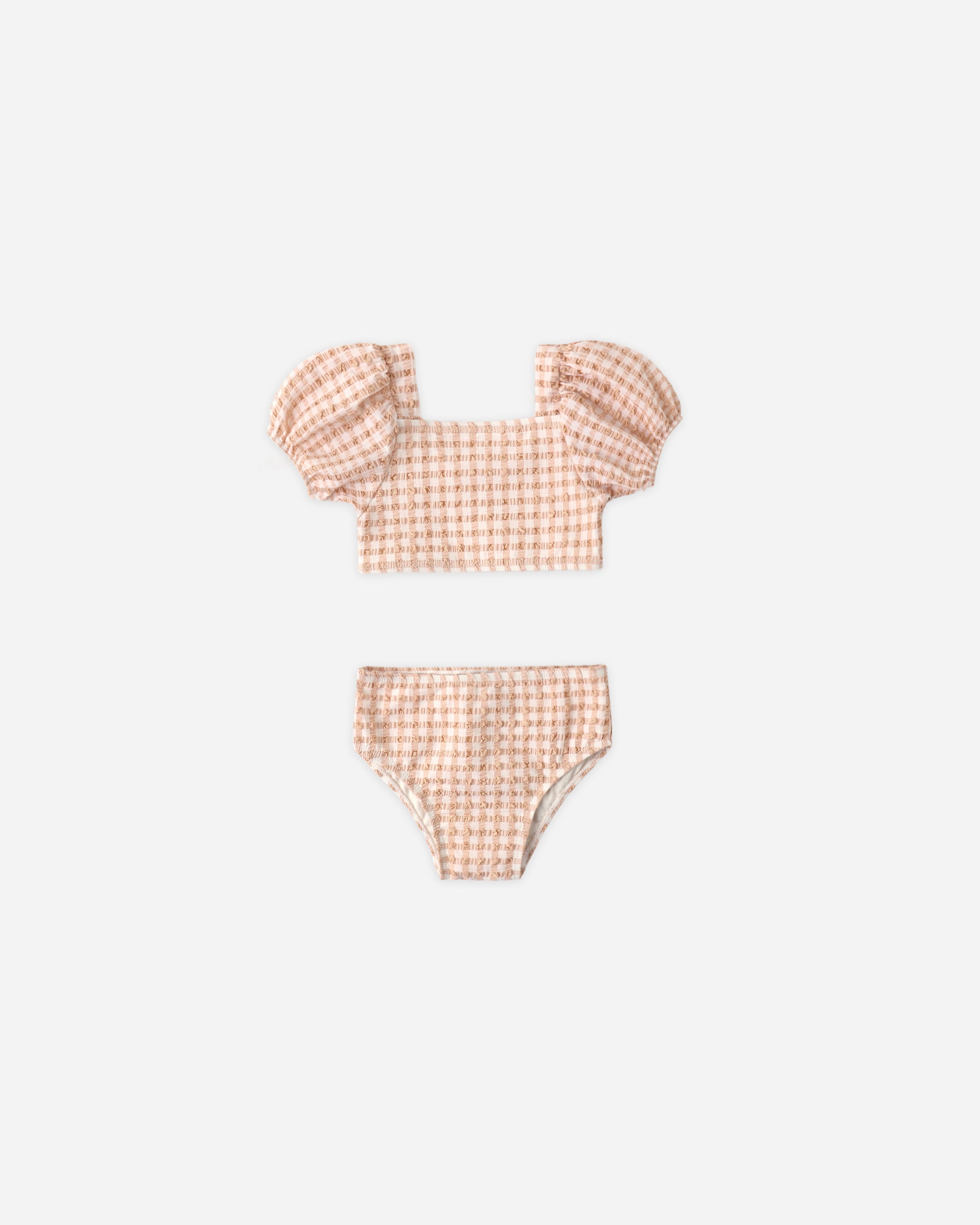 Zippy Two-Piece Melon Check – Quincy Mae
