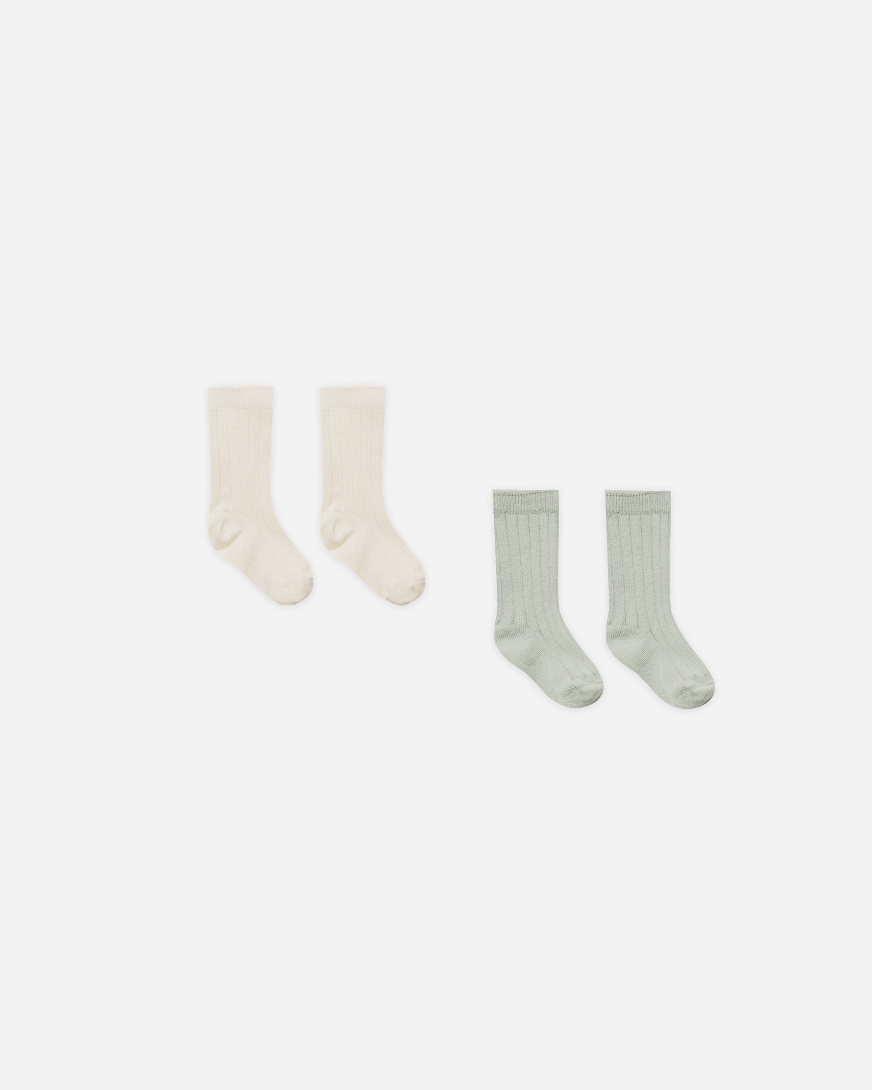 Sock Set Natural, Sage – Quincy Mae