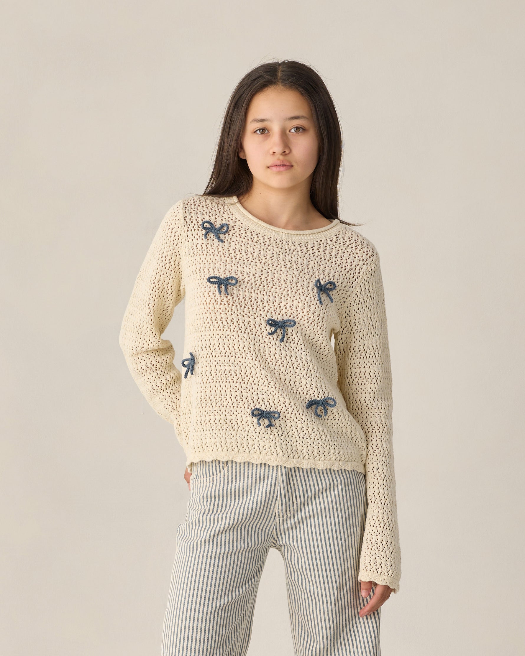Teen Crochet Knit Pullover Bows – Rylee + Cru