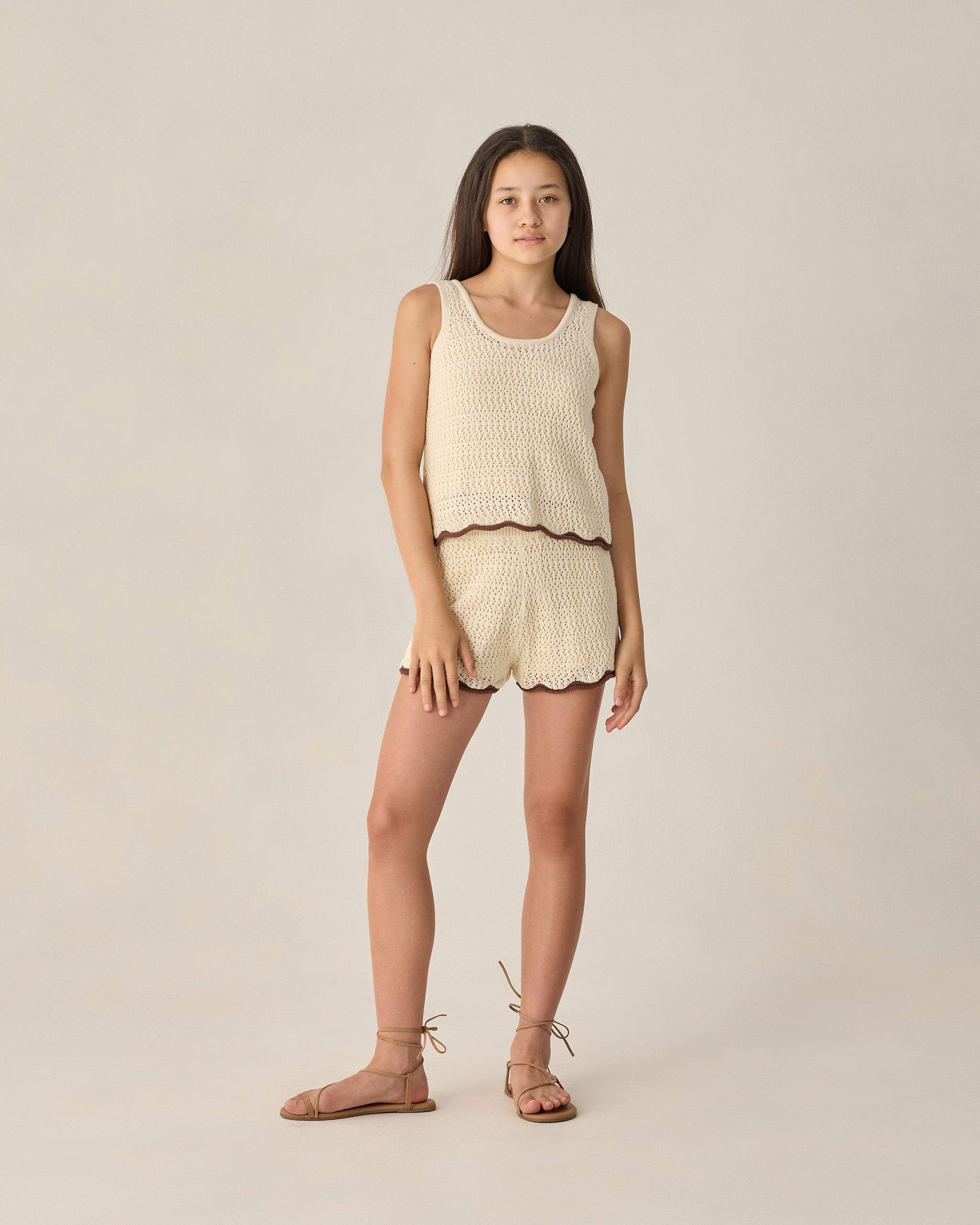 Teen Crochet Tank Set Natural – Rylee + Cru